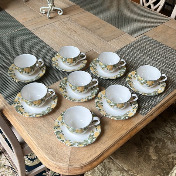 Nikko Ceramics | Dining | Vintage New Nikki Gracious Yellow Flower Cups ...